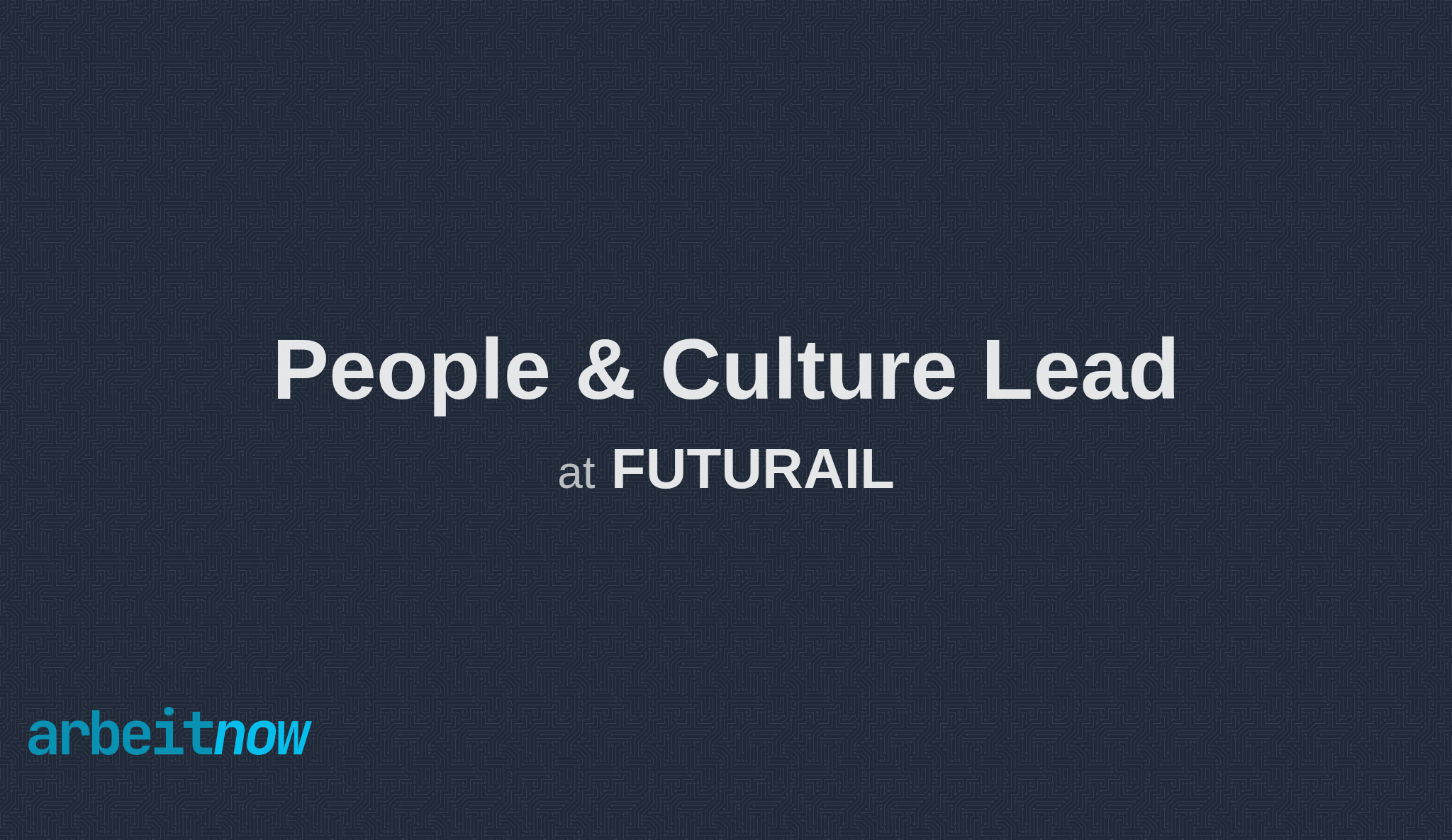 People & Culture Lead job at FUTURAIL in Munich, BAVARIA